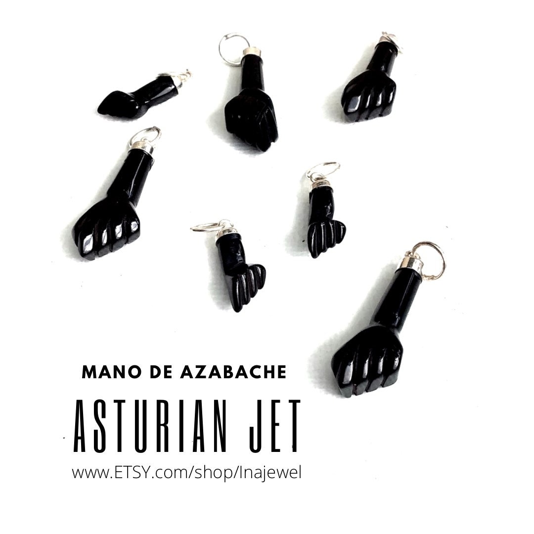 Mano De Azabache. Jet Hand. Sterling Silver. Asturias, Spain. - Etsy