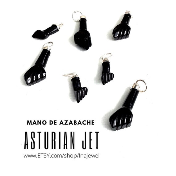 Mano De Azabache. Jet Hand. Sterling Silver. Asturias Spain. - Etsy