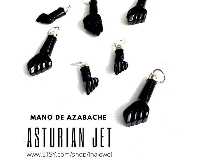 Mano De Azabache. Jet Hand. Sterling Silver. Asturias, Spain. - Etsy