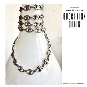 Gucci Link Chain. Sterling Silver. Vintage. - Etsy