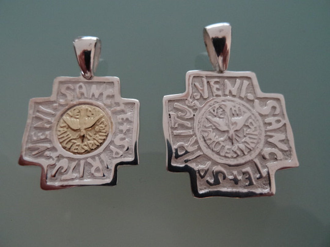 Holy Spirit on Equilibrium Cross. Sterling Silver or Sterling Silver ...