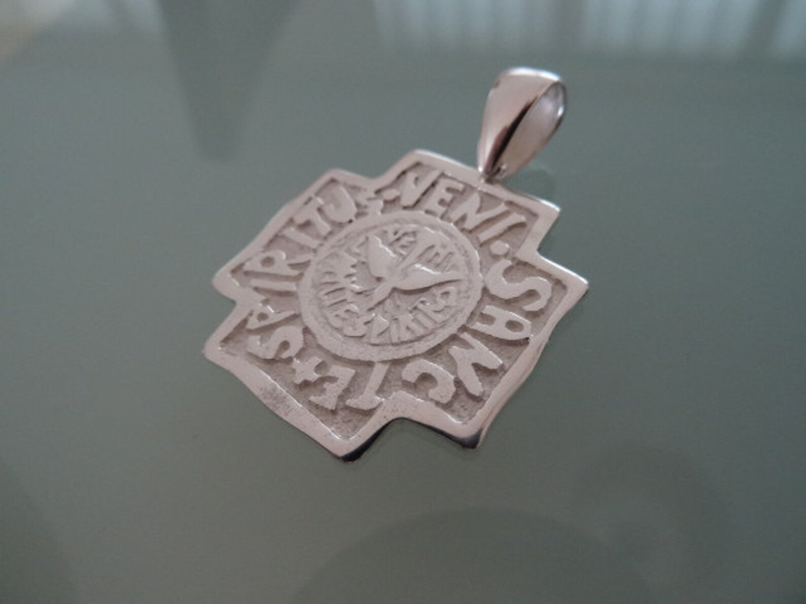 Holy Spirit on Equilibrium Cross. Sterling Silver or Sterling Silver ...