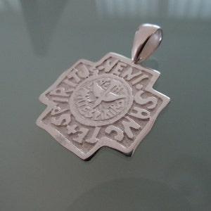 Holy Spirit on Equilibrium Cross. Sterling Silver or Sterling Silver ...