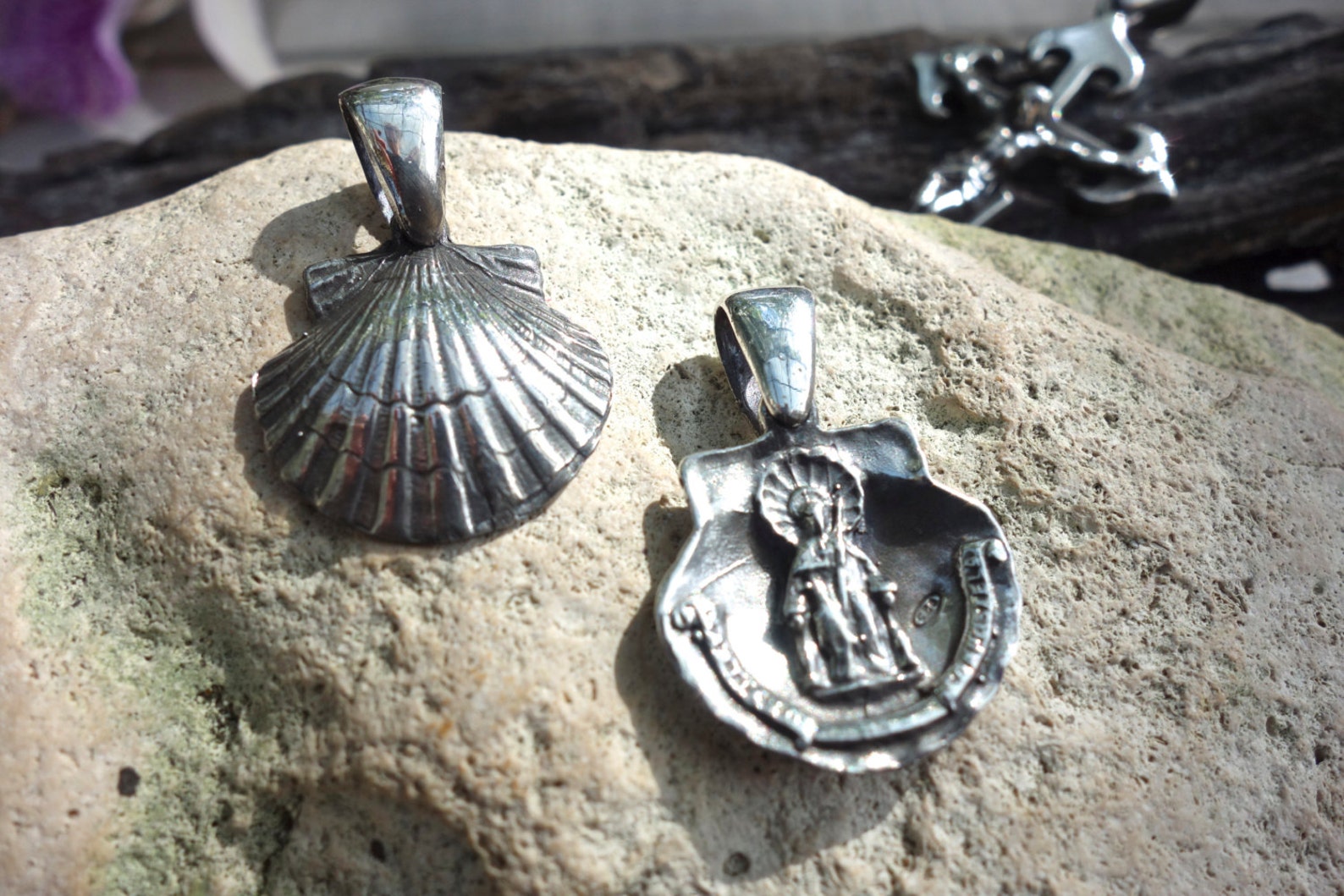 Sterling Silver Pilgrims Charm. Santiago De Compostela. Double Sided - Etsy