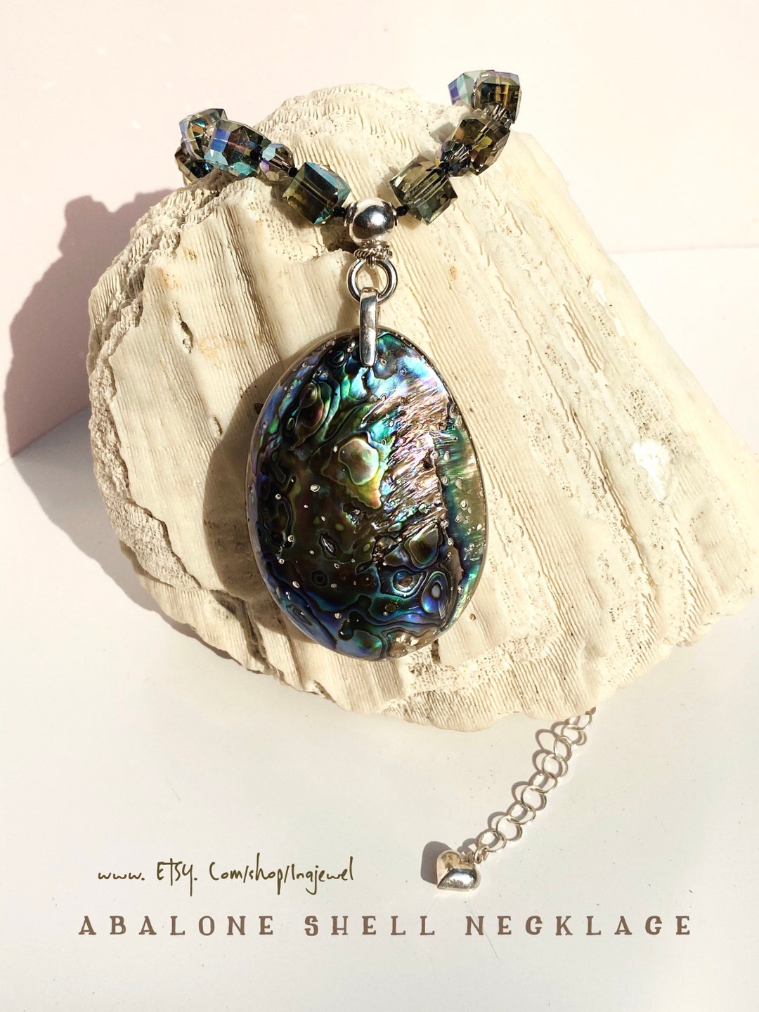 Abalone Necklace Set. Sterling Silver - Etsy