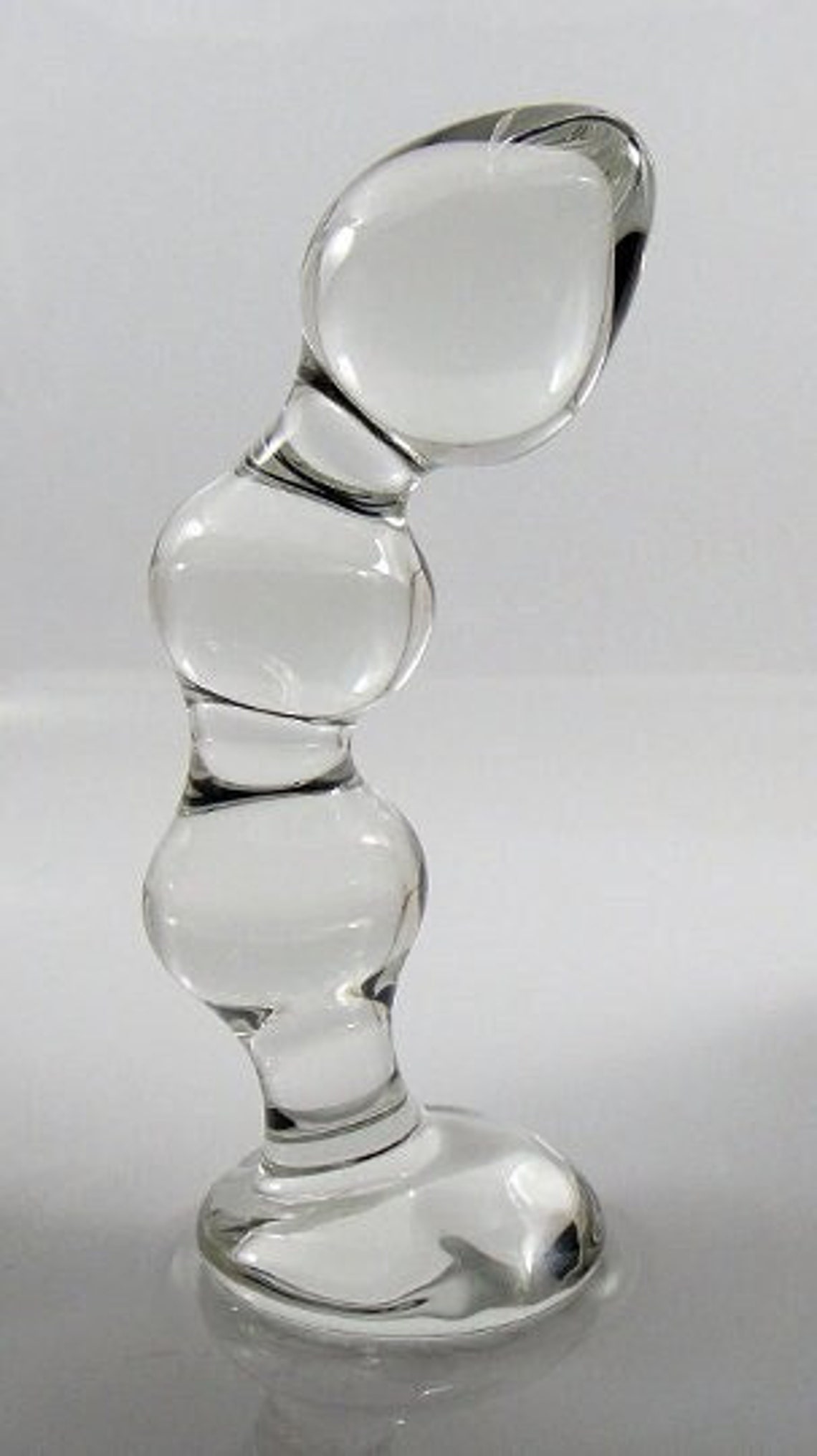 Large Glass Curved Baller Butt Plug Sex Toy Etsy