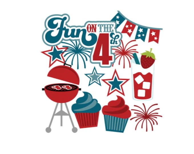 Scrapbook Die Cut Summer Titles Summer Die Cuts 4th of July | Etsy