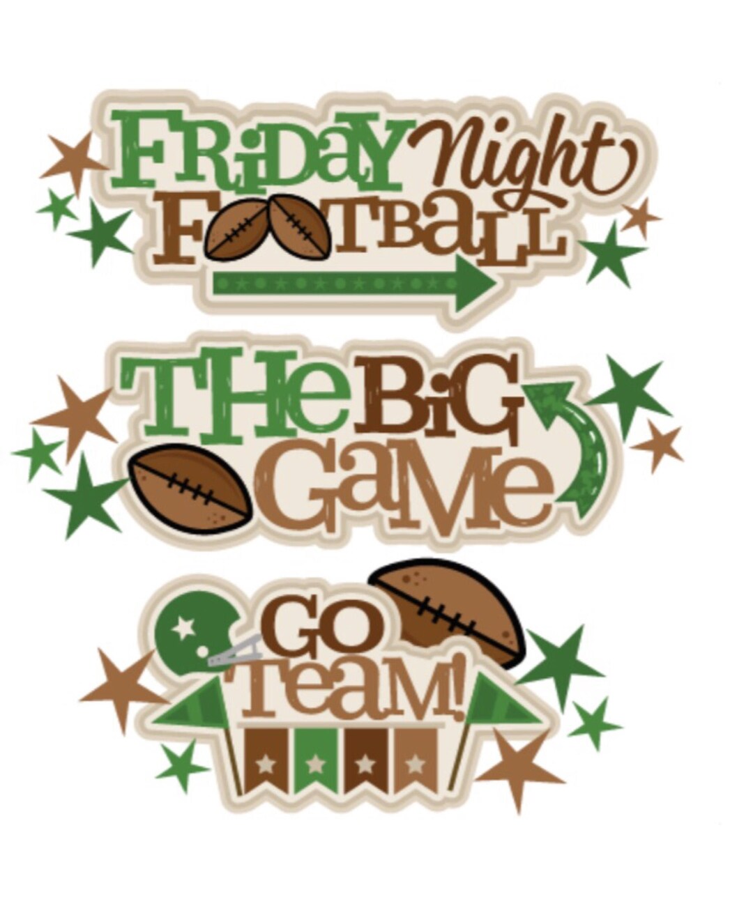 Football Die Cuts, Scrapbook, Scrapbooking, Scrapbook Die Cuts, Die ...