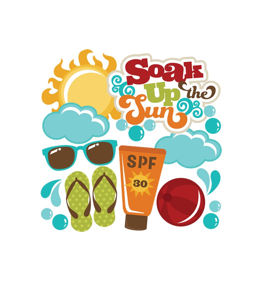 Scrapbook Die Cut, Summer Scrapbook Titles, Summer Die Cuts, Sun ...