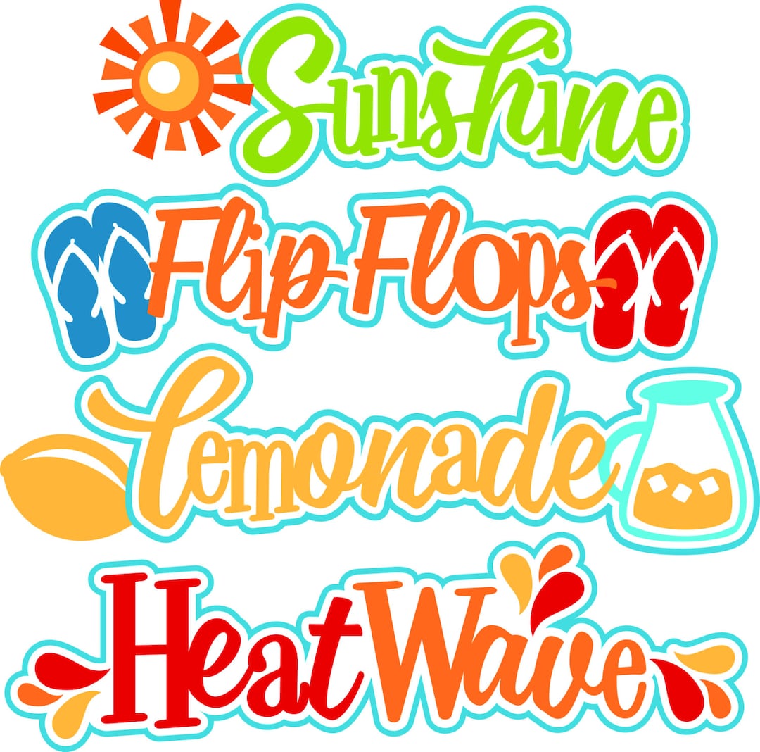 Scrapbook Die Cut, Summer Titles, Summer Die Cuts, Scrapbook ...