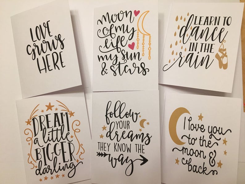 Card Inspirational Cards Card Set Inspirational Card Set - Etsy