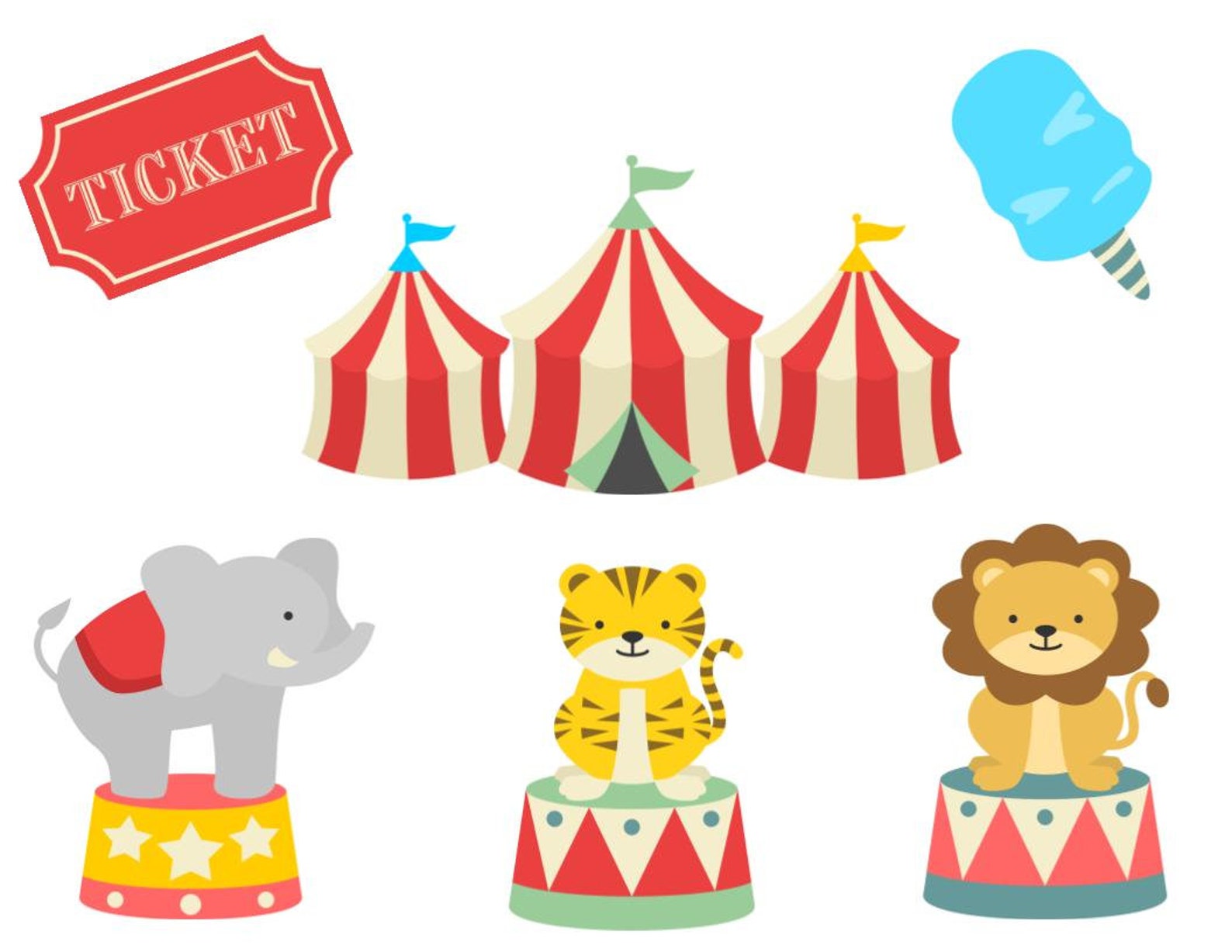 Scrapbook Die Cut Circus Die Cuts Carnival Die Cut - Etsy