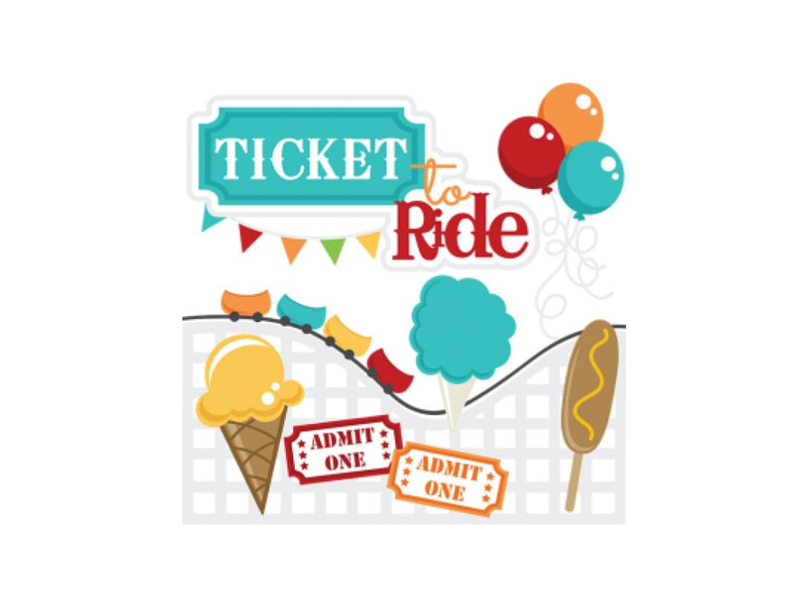 Scrapbook Die Cut, Summer Titles, Summer Die Cuts, Carnival Die Cut ...