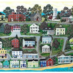 Colorful and Whimsical Folk Art Giclee Print From a Painting Titled ...