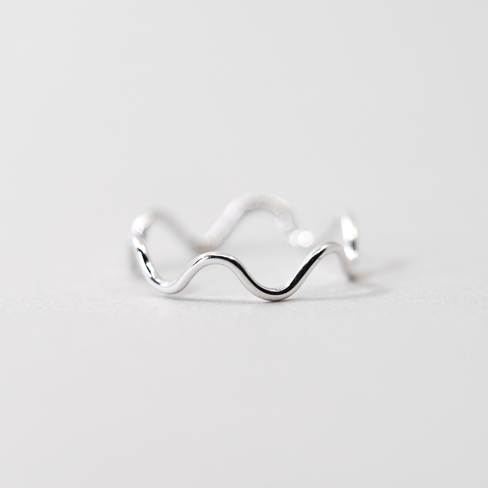 Wavy Silver Ring, Sterling Silver Stacking Ring, Sterling Silver Ripple ...