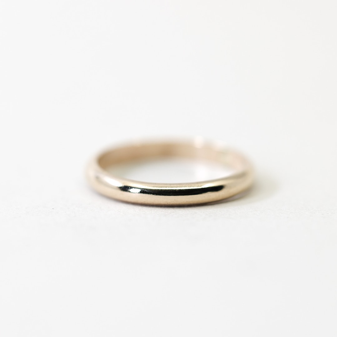 Thick Gold Filled Ring, Gold Band, Thick Gold Band, Half Round Ring ...
