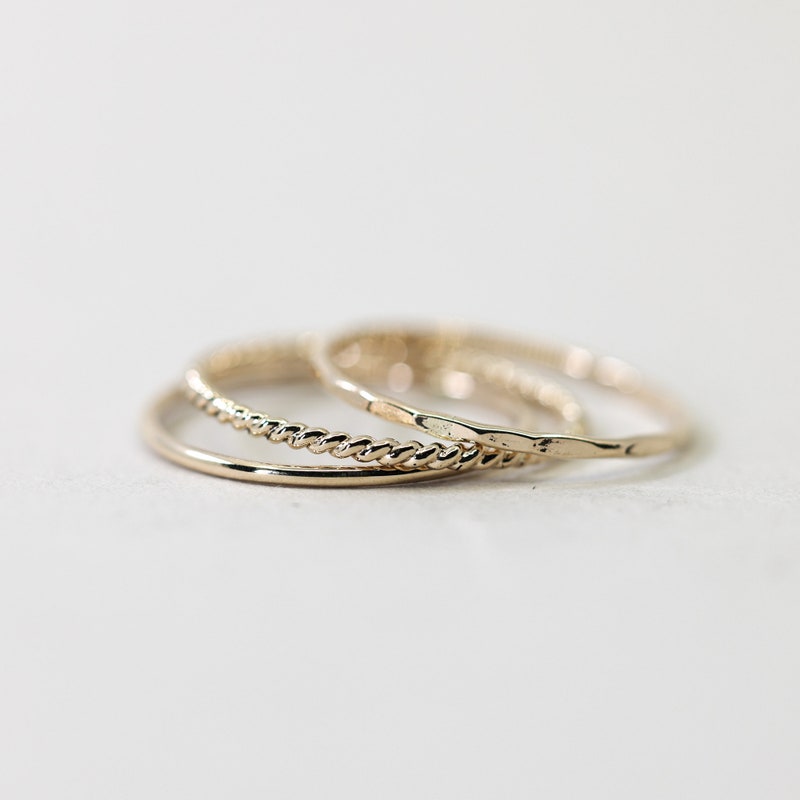 Gold Stack Rings - Etsy