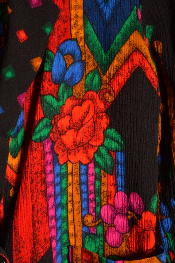 90s Rose Stained Glass Blazer Size 6P Small Donnkenny… - Gem