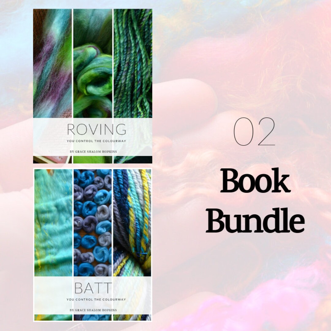 BATT and ROVING Spinning Books Bundle Roving combed Top Batt spinning ...