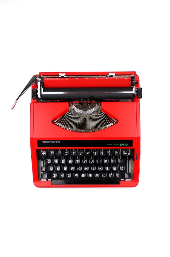 Silver Reed SR10 Portable Typewriter Spanish Keyboard | Etsy