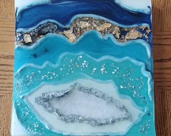 Geode painting | Etsy