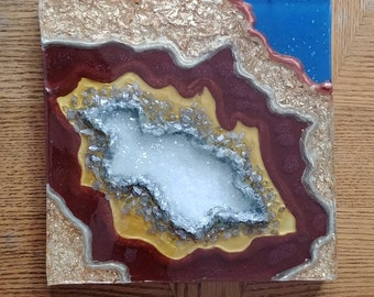 Geode painting | Etsy