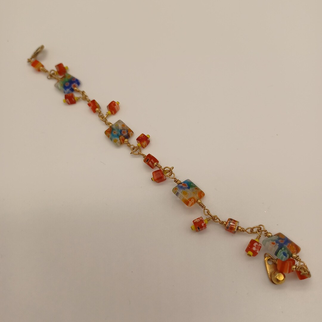 Multi-colored and Kinetic Glass Bracelet - Etsy