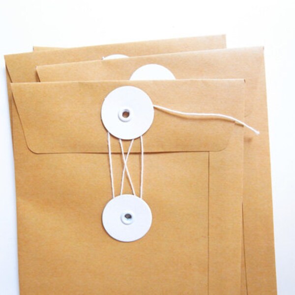 String Tie Envelopes - Etsy