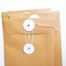 Set of 5 Brown Kraft String & Tie Envelope, Button Closure Envelopes ...