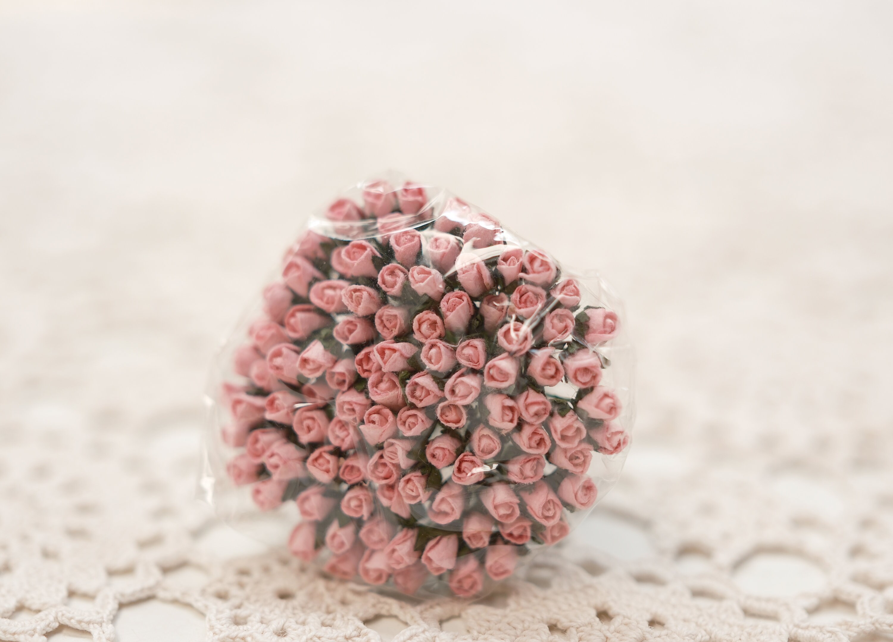 Tiny Pink Rose Buds Mulberry Paper, Micro Mini Rose Buds, Wedding ...