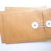 Set of 5 Brown Kraft String & Tie Envelope, Button Closure Envelopes ...