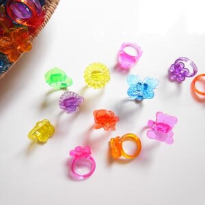 Vintage Plastic Kid Toy Ring, Plastic Transparent Rings, Plastic Ring ...