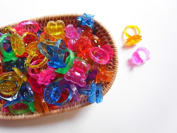 Vintage Plastic Kid Toy Ring Plastic Transparent Rings - Etsy