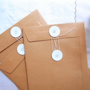 Brown Kraft String & Tie Envelope String and Button Envelopes - Etsy UK