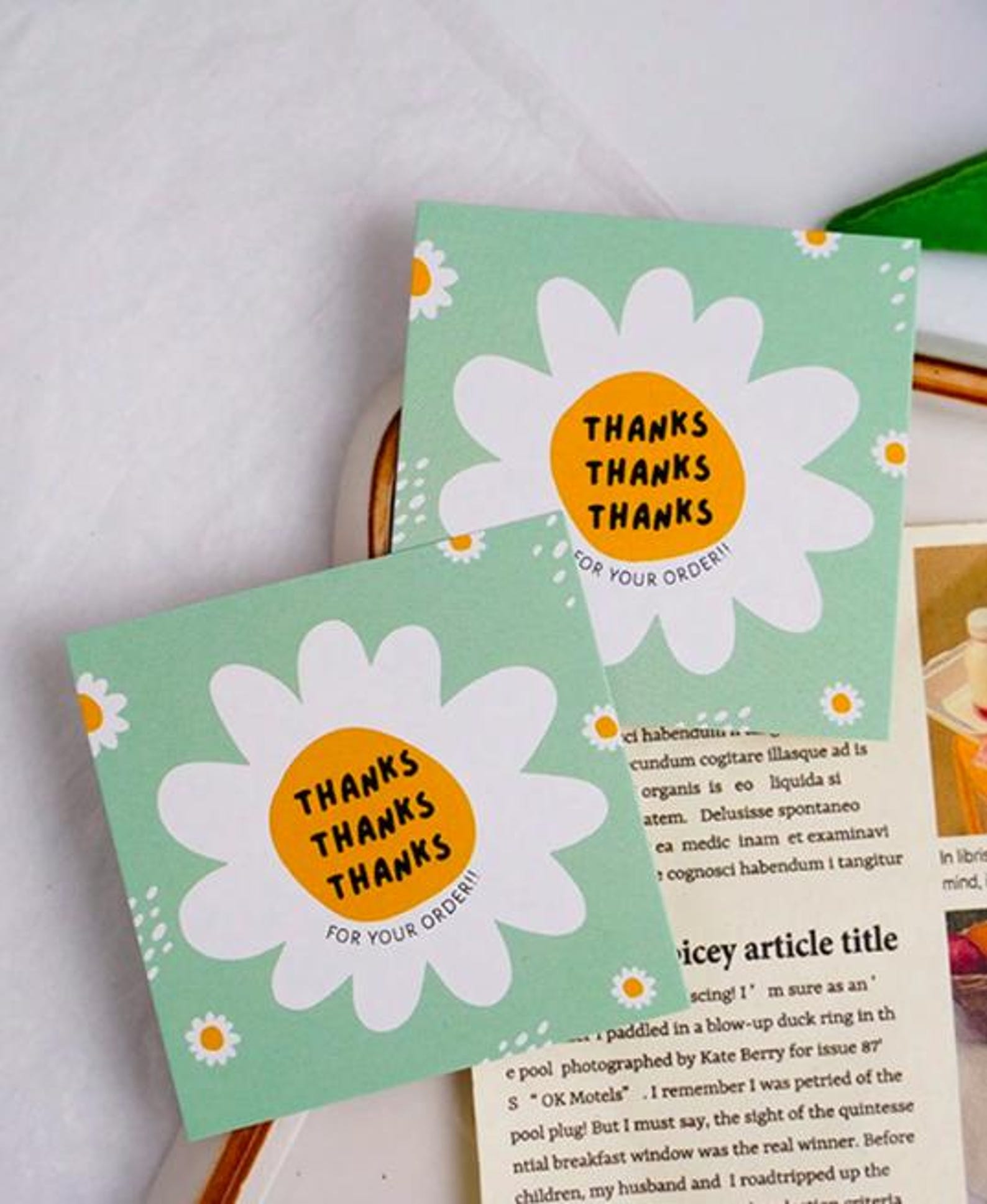 Mini Thank You Cards, Thank You Note Cards, Packaging Supply, Small ...