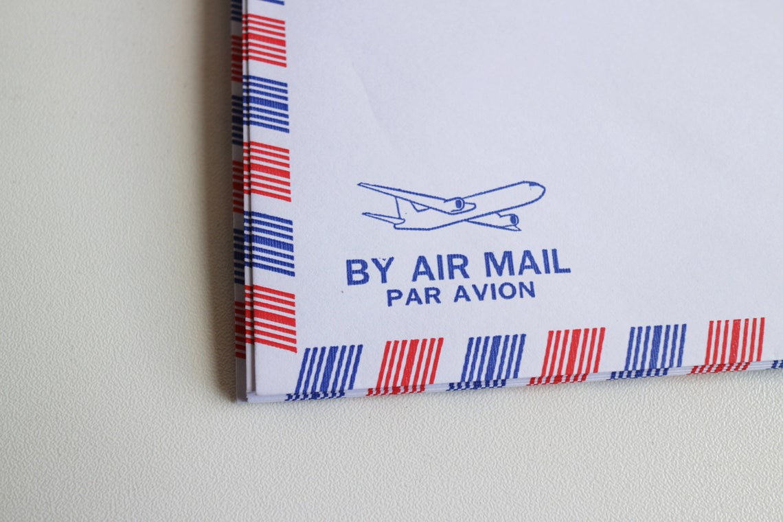 Set of 20 Classic Airmail Envelopes, Airmail Envelope Collection, Par ...