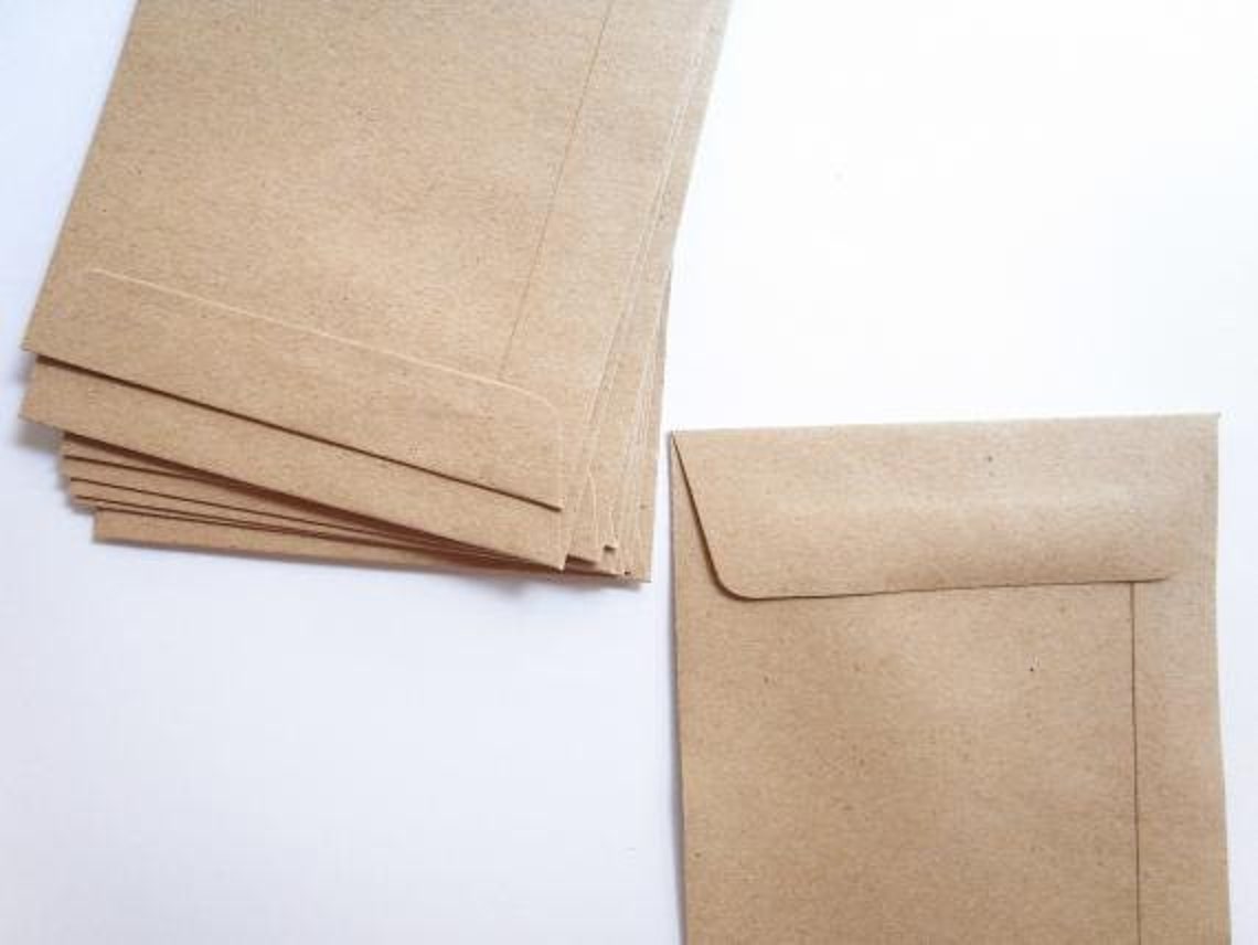 Natural Brown Kraft Envelopes, Kraft Envelopes, Wedding Favors, Rustic ...
