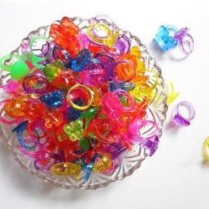 Vintage Plastic Kid Toy Ring, Plastic Transparent Rings, Plastic Ring ...
