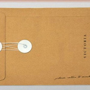 Brown Kraft String & Tie Envelope String and Button Envelopes - Etsy UK