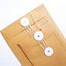 Set of 5 Brown Kraft String & Tie Envelope, Button Closure Envelopes ...