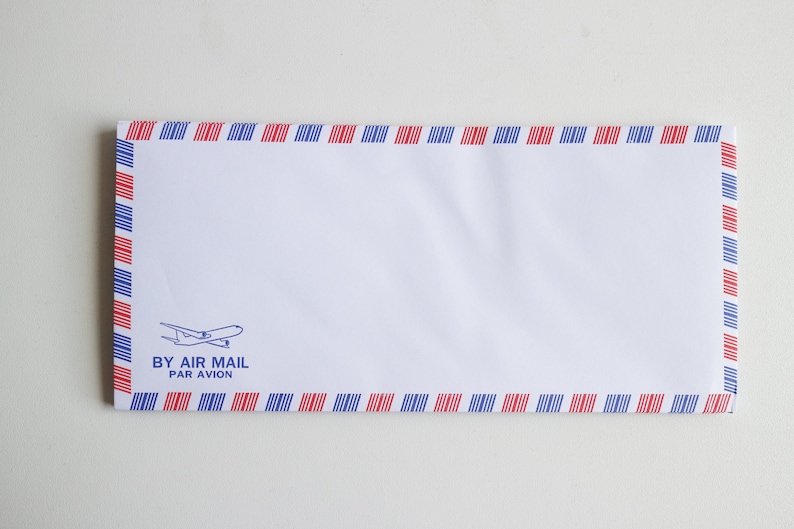 Set of 20 Classic Airmail Envelopes, Airmail Envelope Collection, Par ...