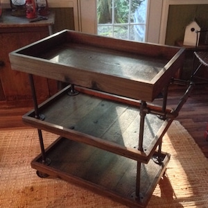 Rustic Utility Cart - Etsy