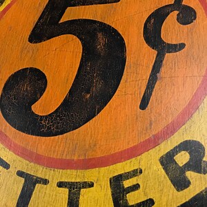Vintage 5-cent Sign - Etsy