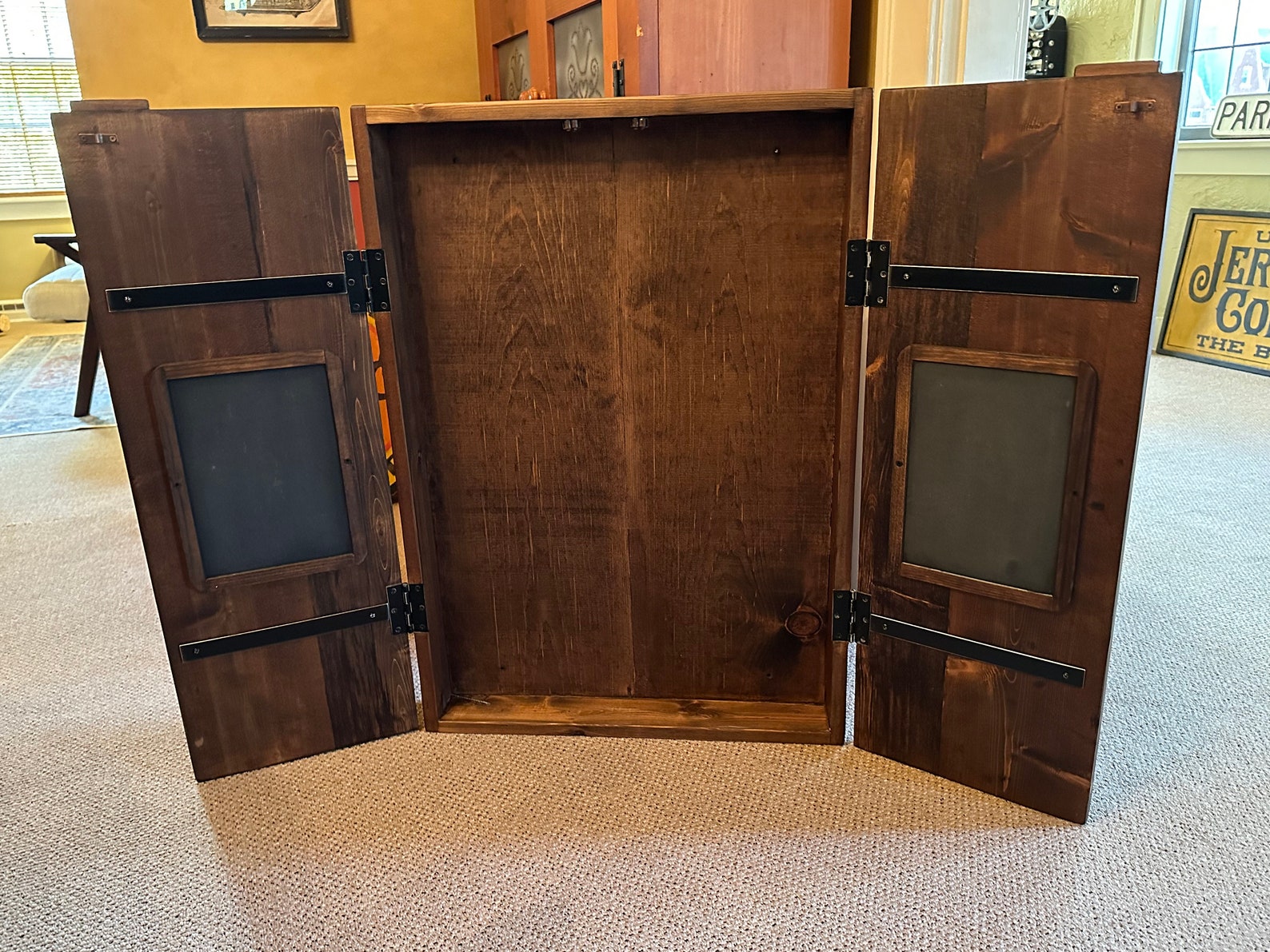 Rustic Dartboard Cabinet With Betsy Ross US Flag - Etsy
