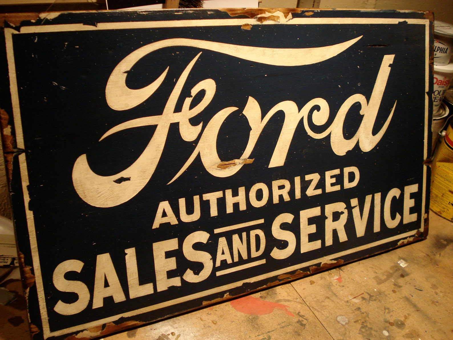 Auto Service Sign Vintage Hand-painted Sign | Etsy