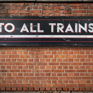 Vintage Train Station Sign, Hand-painted, Distressed - Etsy