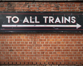 Train Station Sign - Etsy