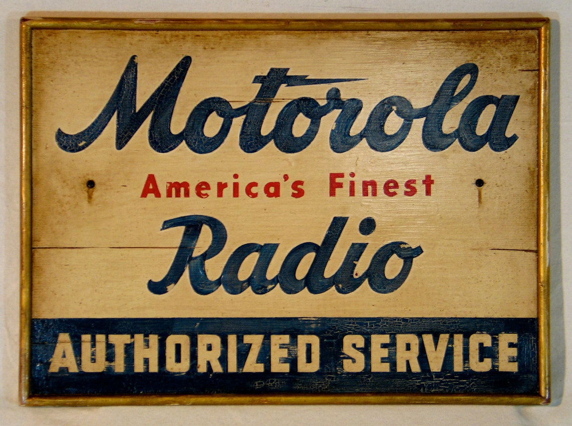 Vintage Radio Sign Hand-painted | Etsy