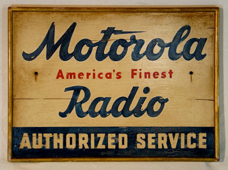 Vintage Radio Sign Hand-painted | Etsy