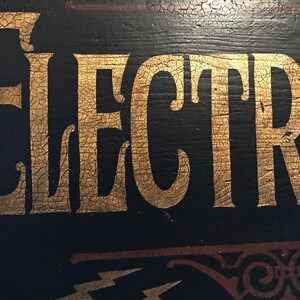 Vintage Hand-painted Electrician Sign - Etsy